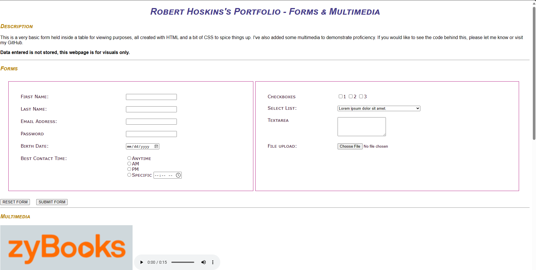 Robert Hoskins's Portfolio